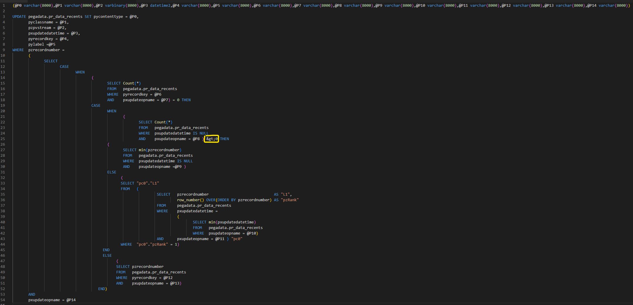 Sql Query Consistently Failing Due To Syntax Error Table Pegadataprdatarecents Support